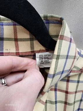 Viyella | Shirts | Viyella Cream Plaid Buttondown With Red And Blue ...